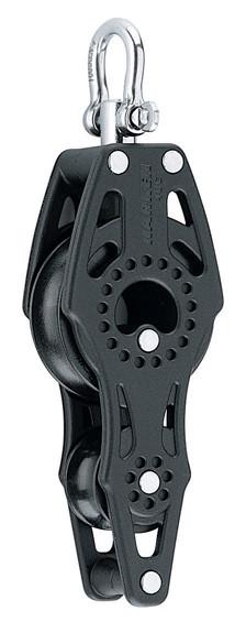 Harken 57 mm Carbo Fiddle Block - Swivel, Becket - The Rigging Company